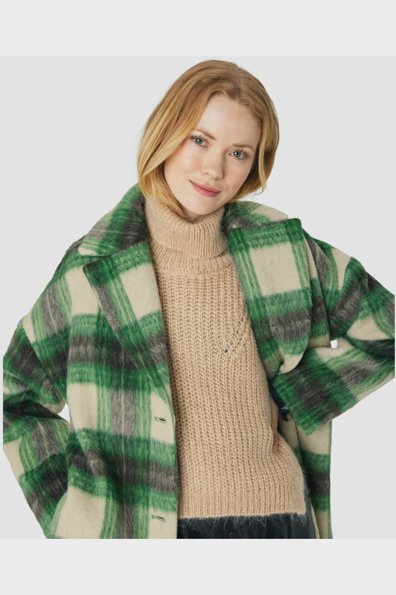 Noa Noa Pattern Coat Fry Green Beige – Social Clothing & Co